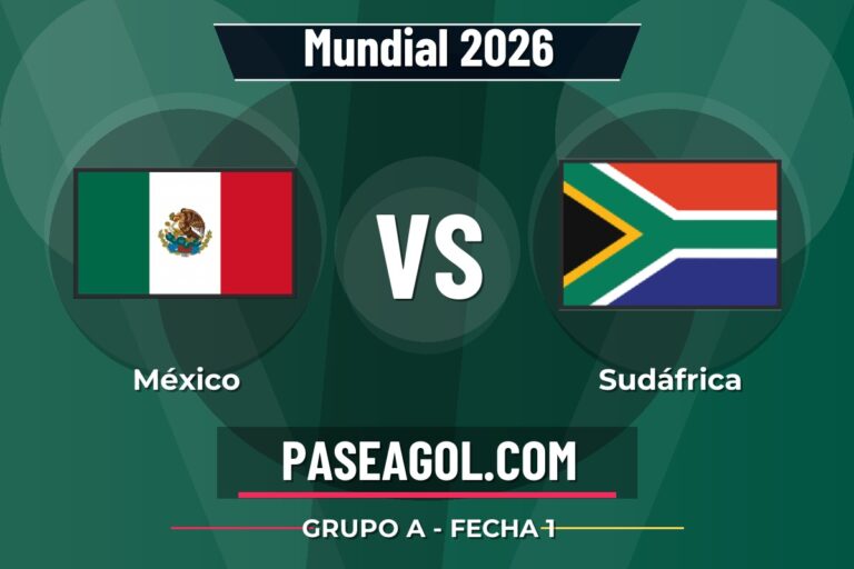 México vs Sudáfrica en vivo Mundial 2026, donde ver